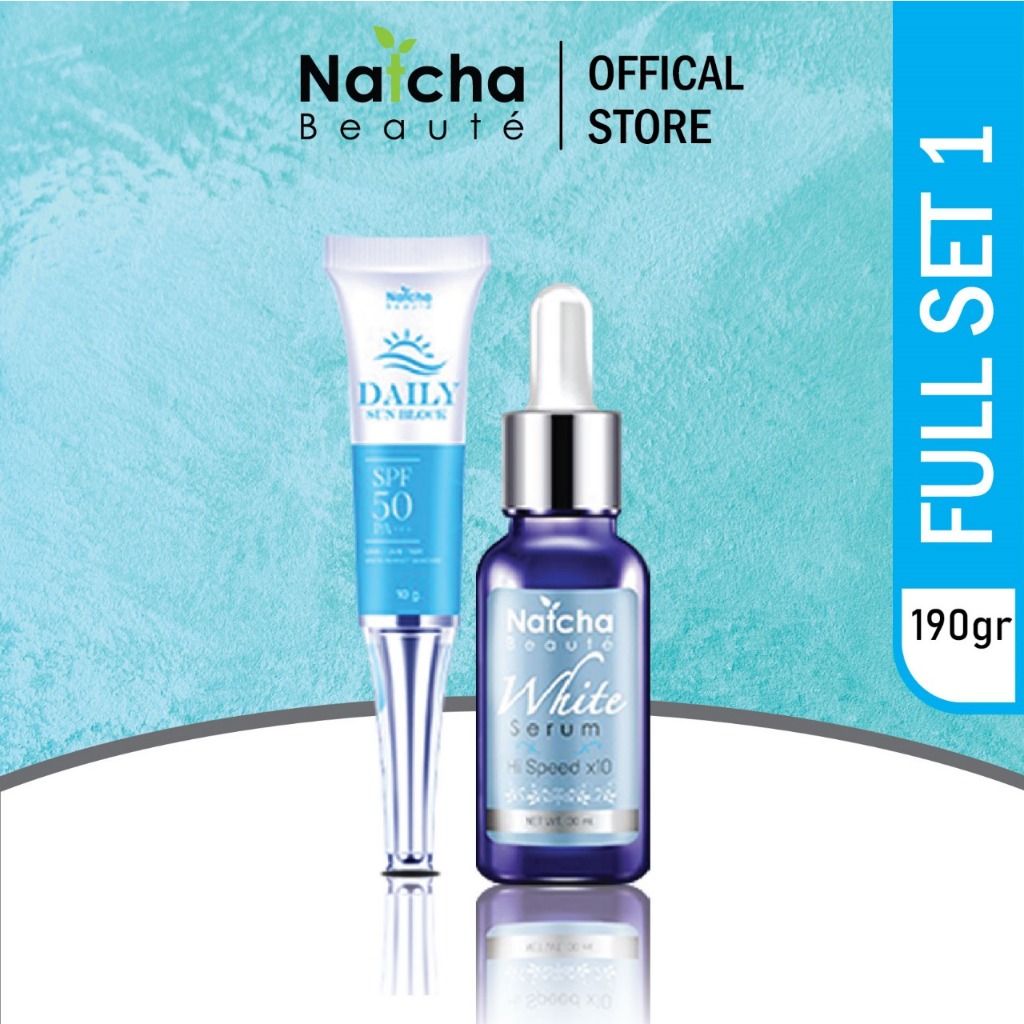 Jual Natcha Beaute Paket 2in1 Dark Spot Whitening Face Serum Hi Speed X10 30ML + Daily UV ...