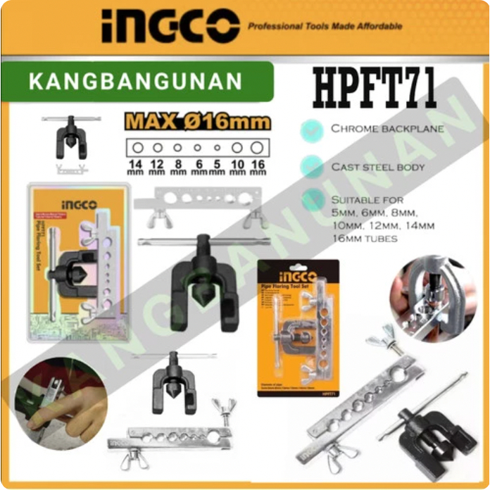 Jual ALAT PENGEMBANG PIPA PIPE TUBING FLARING CUTTER TOOL KIT INGCO ...
