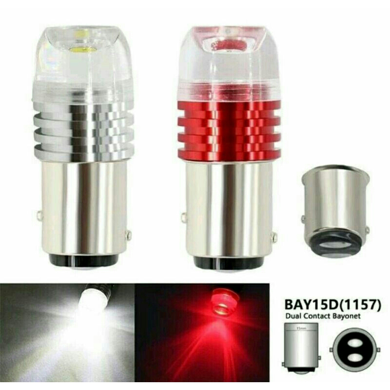 Jual LAMPU LED REM STOP BAYONET KEDIP FLASH 3 MATA 3 LED MOTOR MOBIL ...