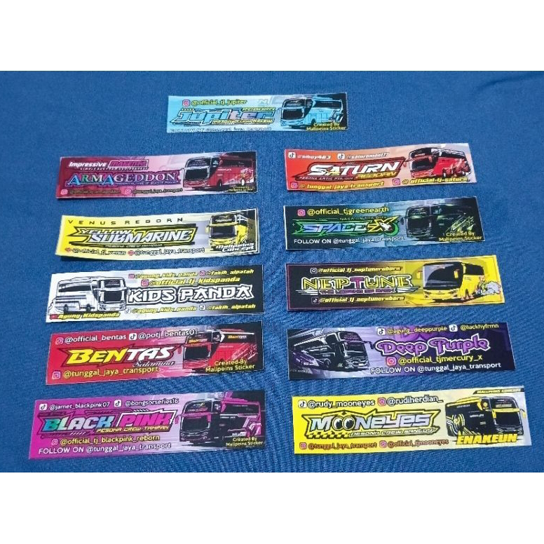 Jual Ready Stok.. PAKET LENGKAP STIKER BUS TUNGGAL JAYA, SPACE-X ...