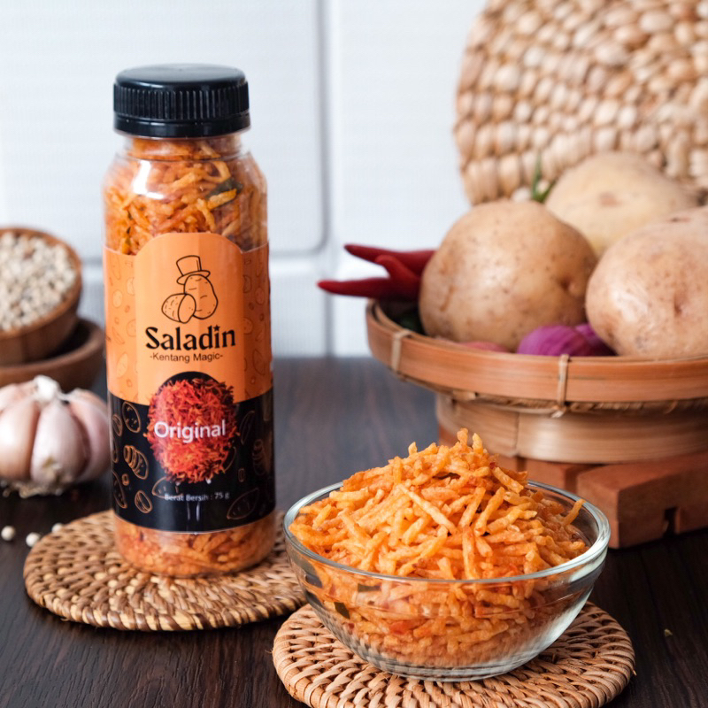 Jual Saladin Kering Kentang Mustofa Original Level Pedas 0,1,2 | Shopee ...