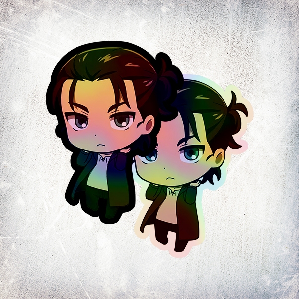 Jual STICKER HOLOGRAM ANIME CHIBI EREN YEAGER ATTACK ON TITAN (SHINGEKI ...