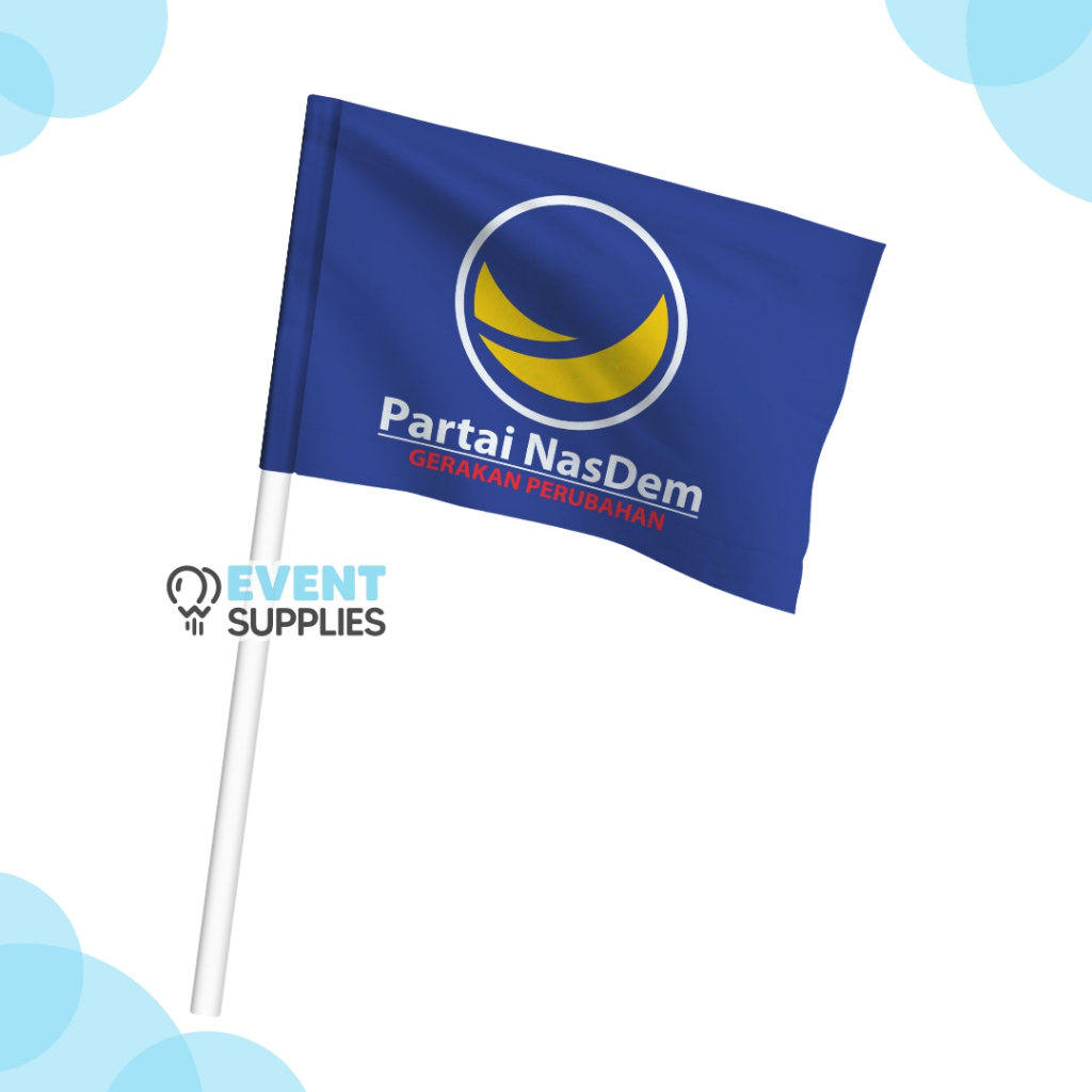Jual Bendera Tangan Mini Flag Partai NasDem Gerakan Perubahan / Bendera ...