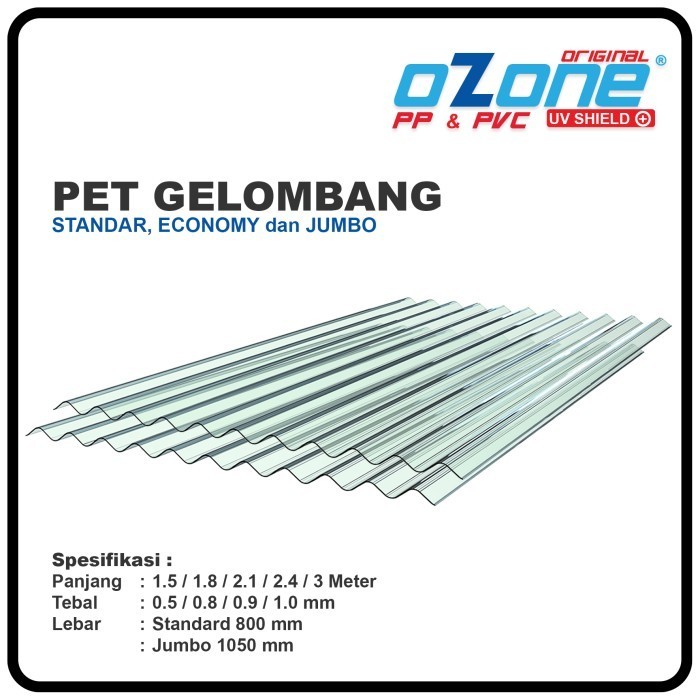Jual SENG ATAP PET TRANSPARANT JUMBO OZONE ECONOMY 105 CM | Shopee ...