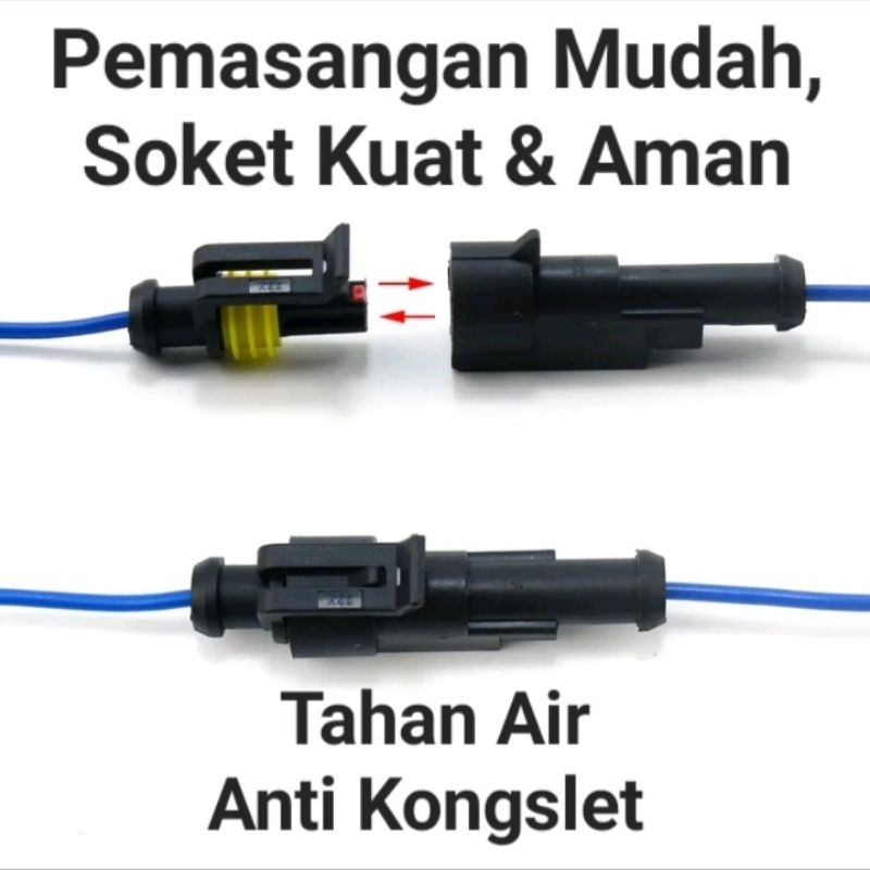 Jual SOKET WATERPROOF PENYAMBUNG KEPALA KABEL SOCKET PIN SAMBUNGAN ...