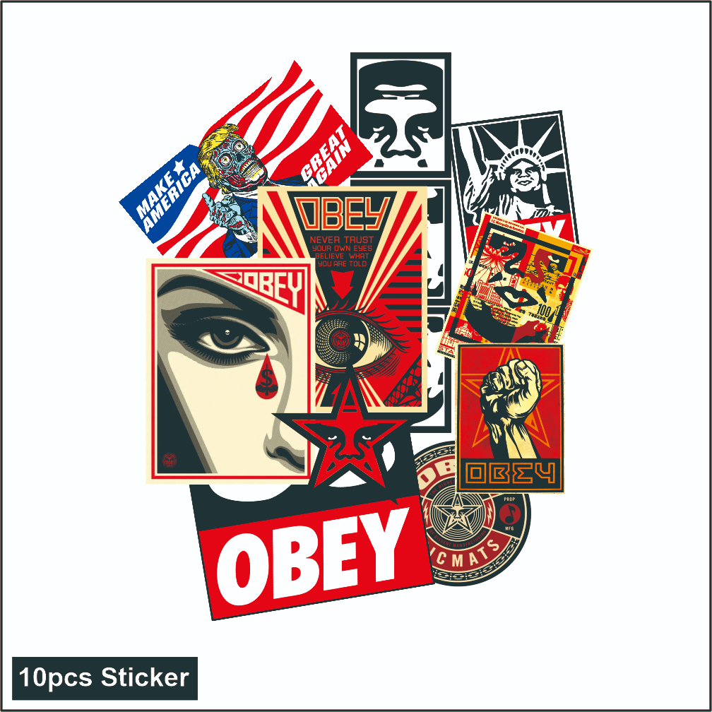 Jual Stiker OBEY/Sticker Pack Obey NEW - 10pcs Stiker | Shopee Indonesia