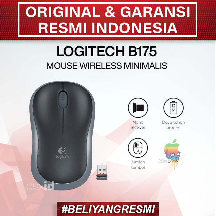 Jual Logitech B175 Mouse Wireless untuk Windows, Mac, Linux dan ChromeOS | Shopee Indonesia