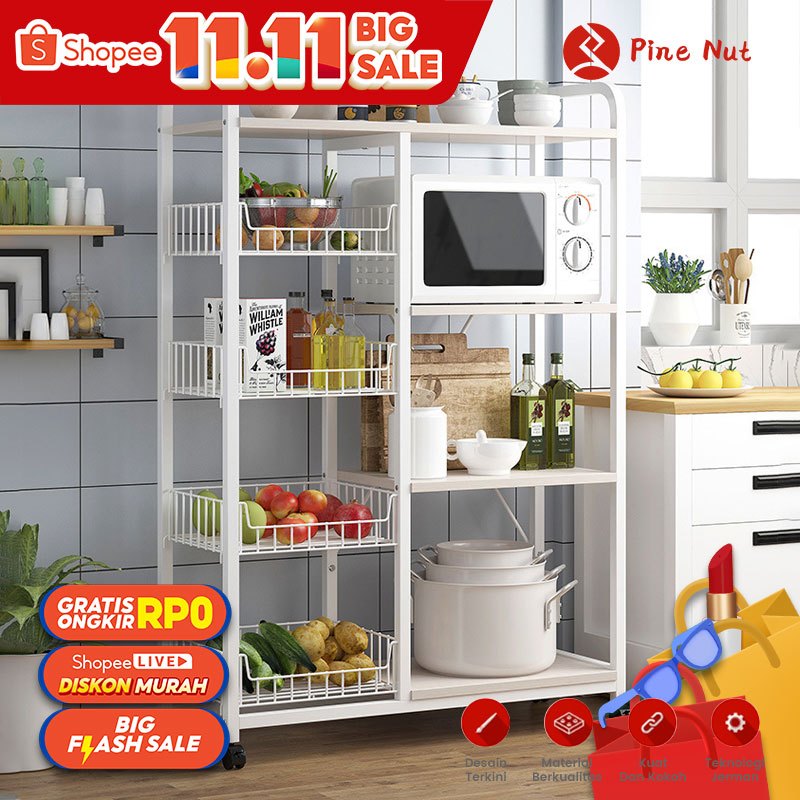 Jual Pine Nut Rak Dapur Microwave / Rak Dapur Minimalis / Rak Dapur ...