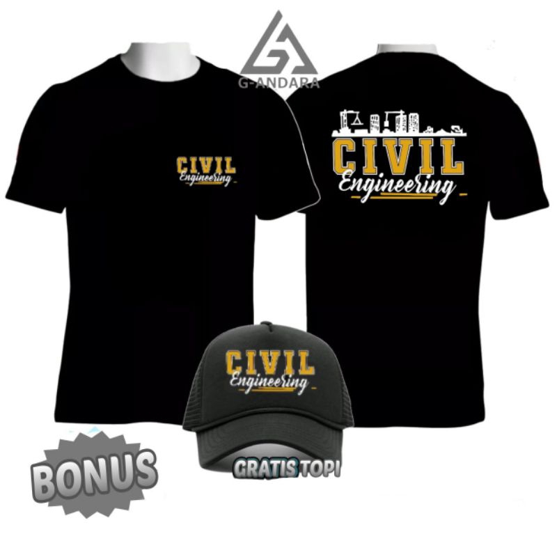 Jual KAOS PROFESI CIVIL ENGINEERING DESAIN TERBARU SABLON DEPAN ...