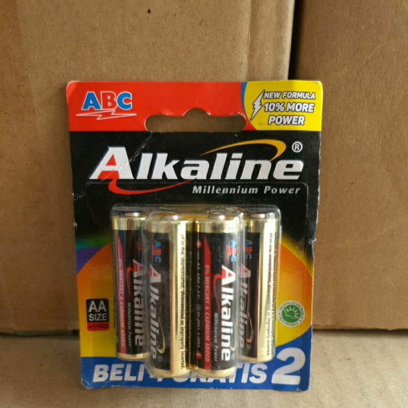 Jual Baterai Alkaline A2 AA isi 4+2 6 pcs | Shopee Indonesia