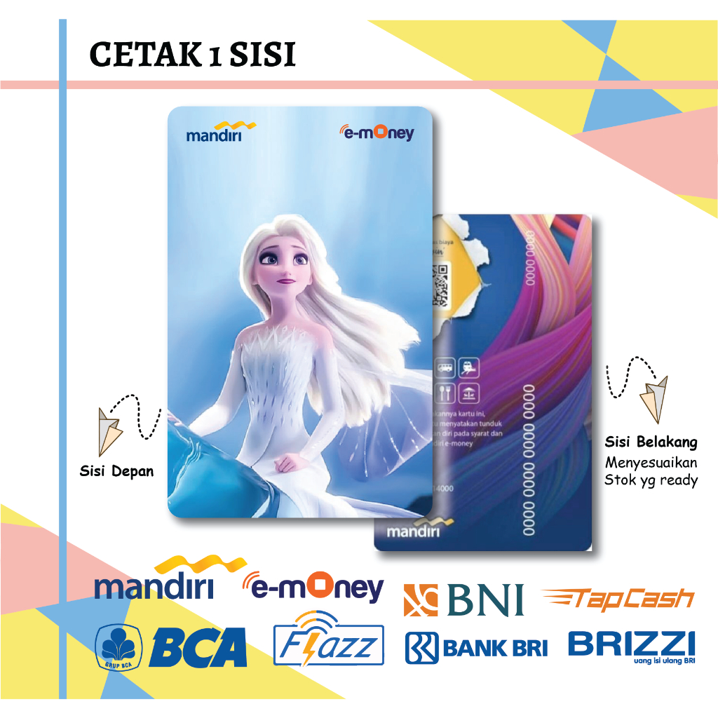 Jual KARTU EMONEY E TOLL ANIME ELSA FROZEN DISNEY E MONEY MANDIRI FLAZZ ...