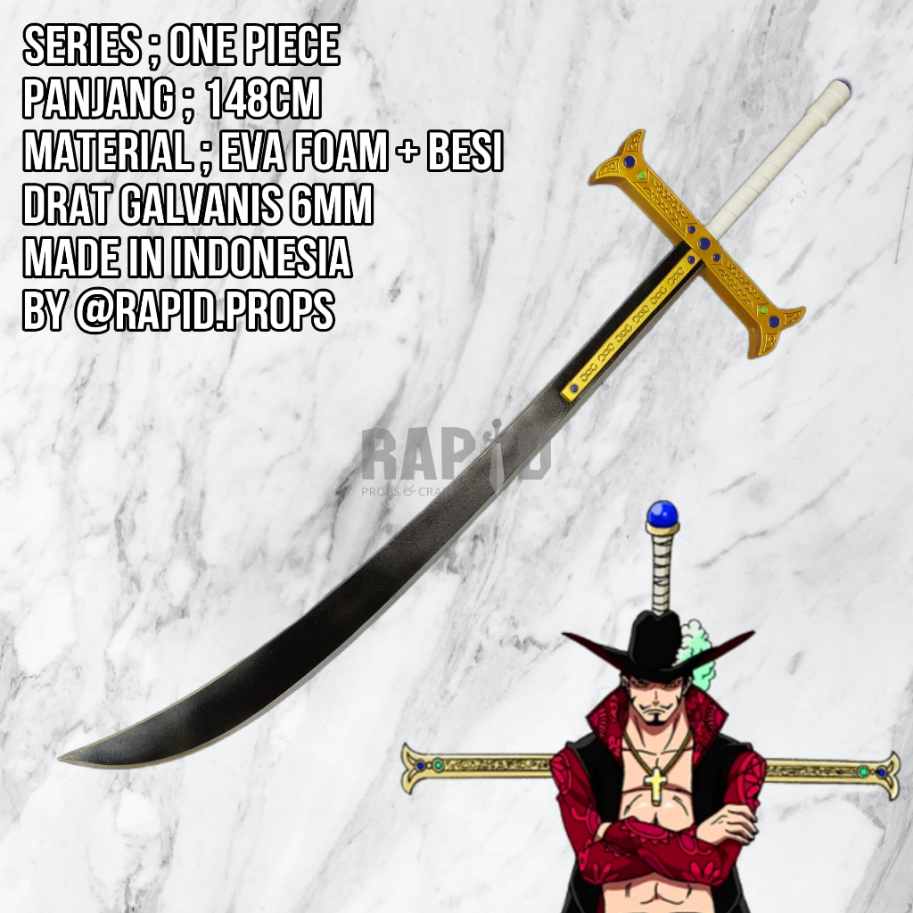 Jual Dracule Mihawk Sword One Piece For Cosplay | Shopee Indonesia