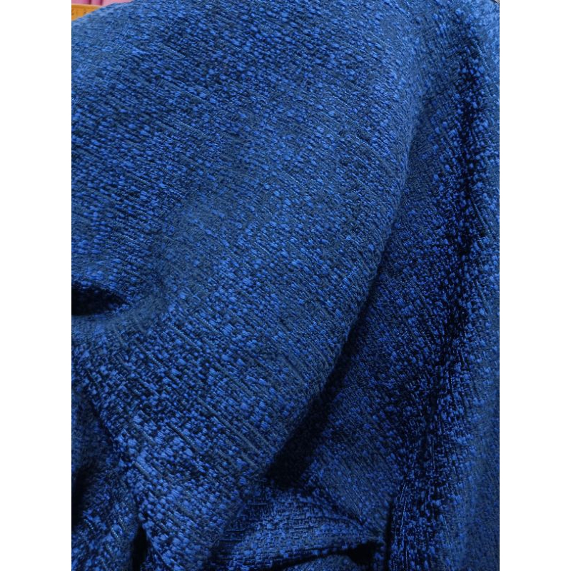 Jual KAIN BAHAN TWEED AKRILIK BLUE KEKINIAN TEBAL | Shopee Indonesia