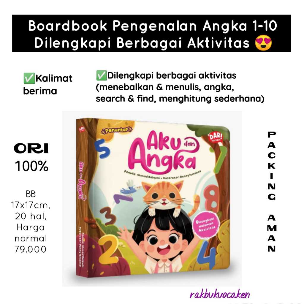 Jual BOARDBOOK Pengenalan Angka 1-10 Dilengkapi Banyak Aktivitas: Aku ...