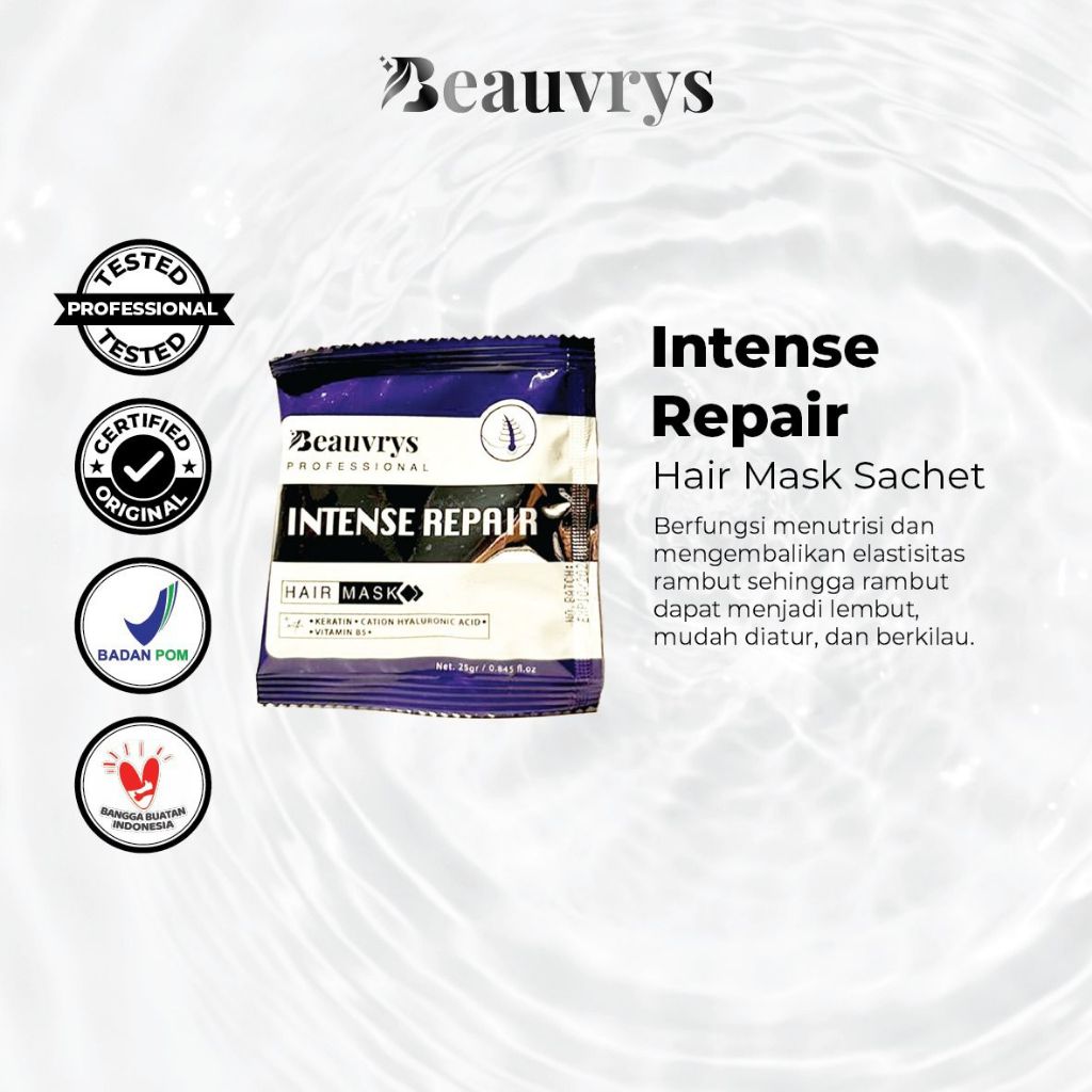 Jual Beauvrys Professional - Intense Repair Hair Mask (sachet) | Shopee ...