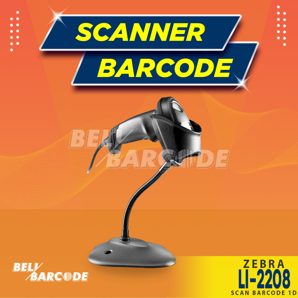 Jual Scanner Barcode Zebra LI 2208 Linear Imager Scan 1D LI2208 Serial ...