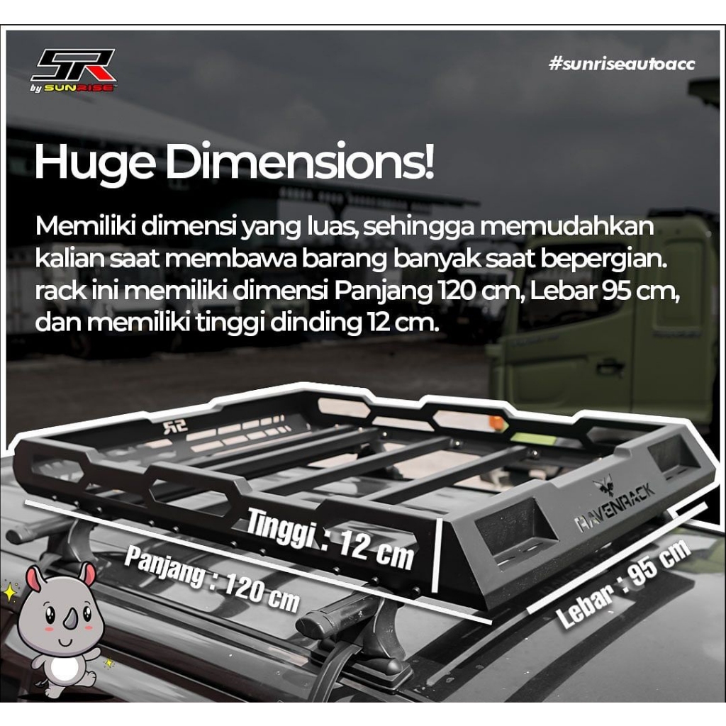 Jual Roofrack RavenRack Rak Atas Mobil Roof Rack Kuat Kokoh Universal ...