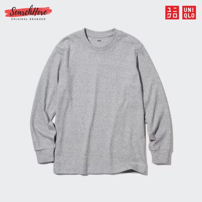 Jual Kaos Uniqo Soft Brushed Kerah Bulat Lengan Panjang Soft Touch ...
