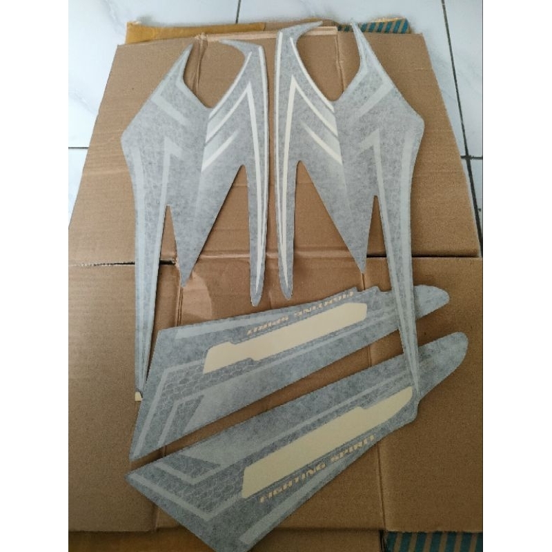 Jual Stiker striping tangki set bok aki Rx king 2004 hitam Original Non ...