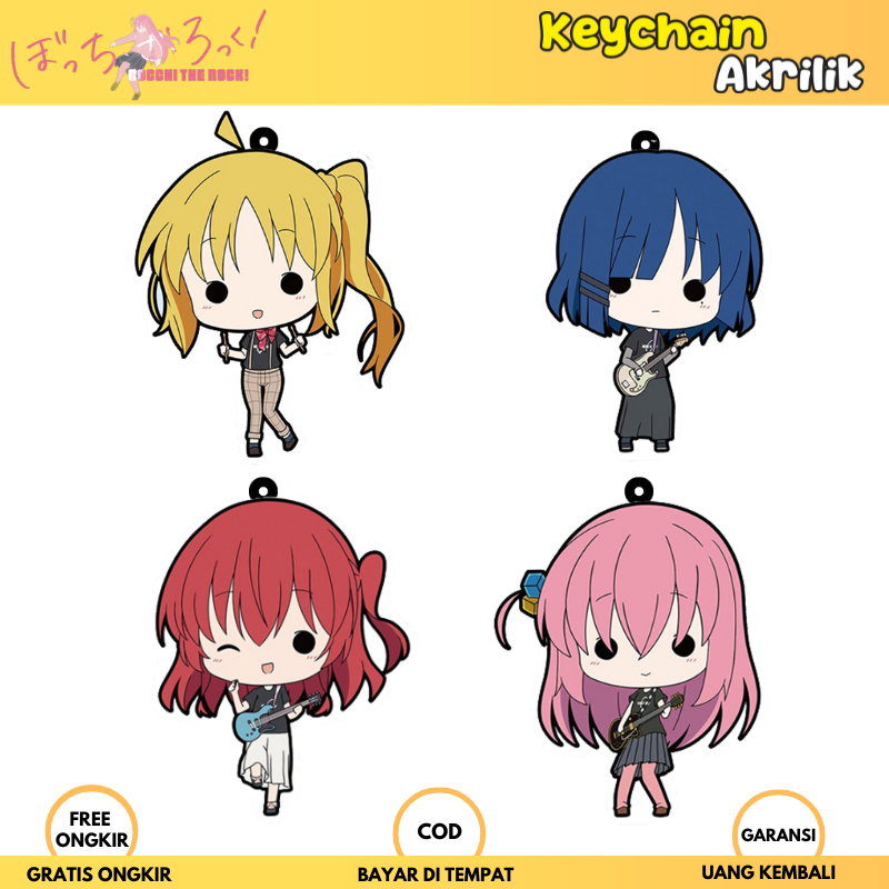 Jual [Bocchi the rock] Keychain & strap hp full akrilik karakter anime ...