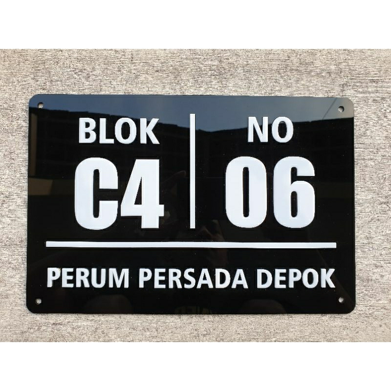 Jual NOMOR RUMAH AKRILIK CUSTOM/PAPAN PENANDA RUMAH AKRILIK MURAH ...