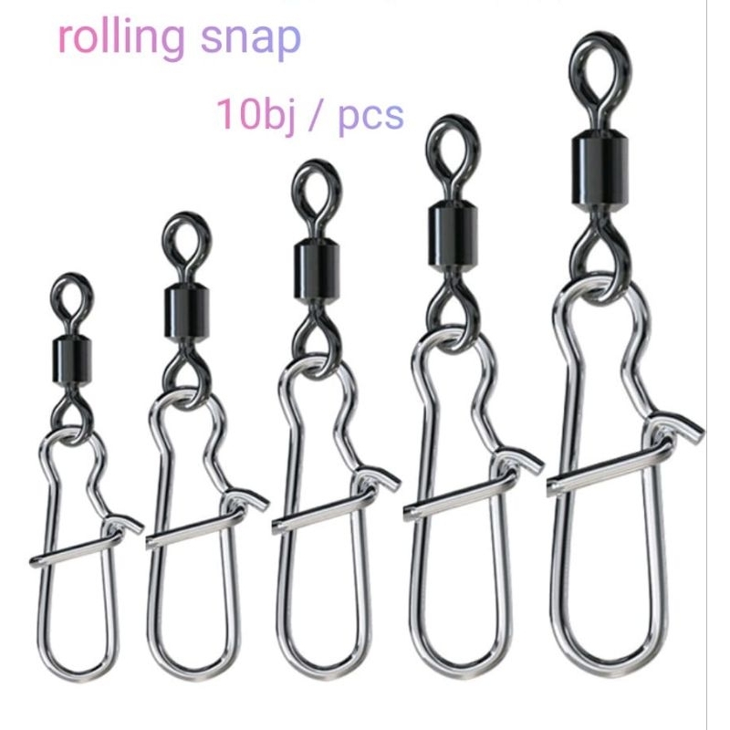 Jual snap swivel rolling konector pancing isi 10biji | Shopee Indonesia