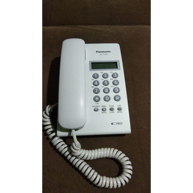 Jual pesawat telepon panasonic KX-T7703 Putih second | Shopee Indonesia