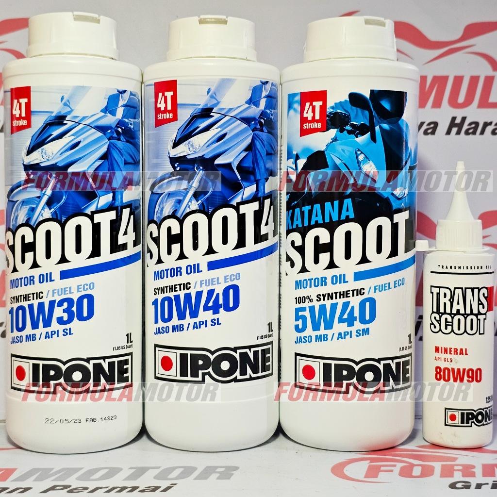 Jual [Matic + Gardan] Ipone Scoot All Series (Katana/M4) Oli Mesin ...