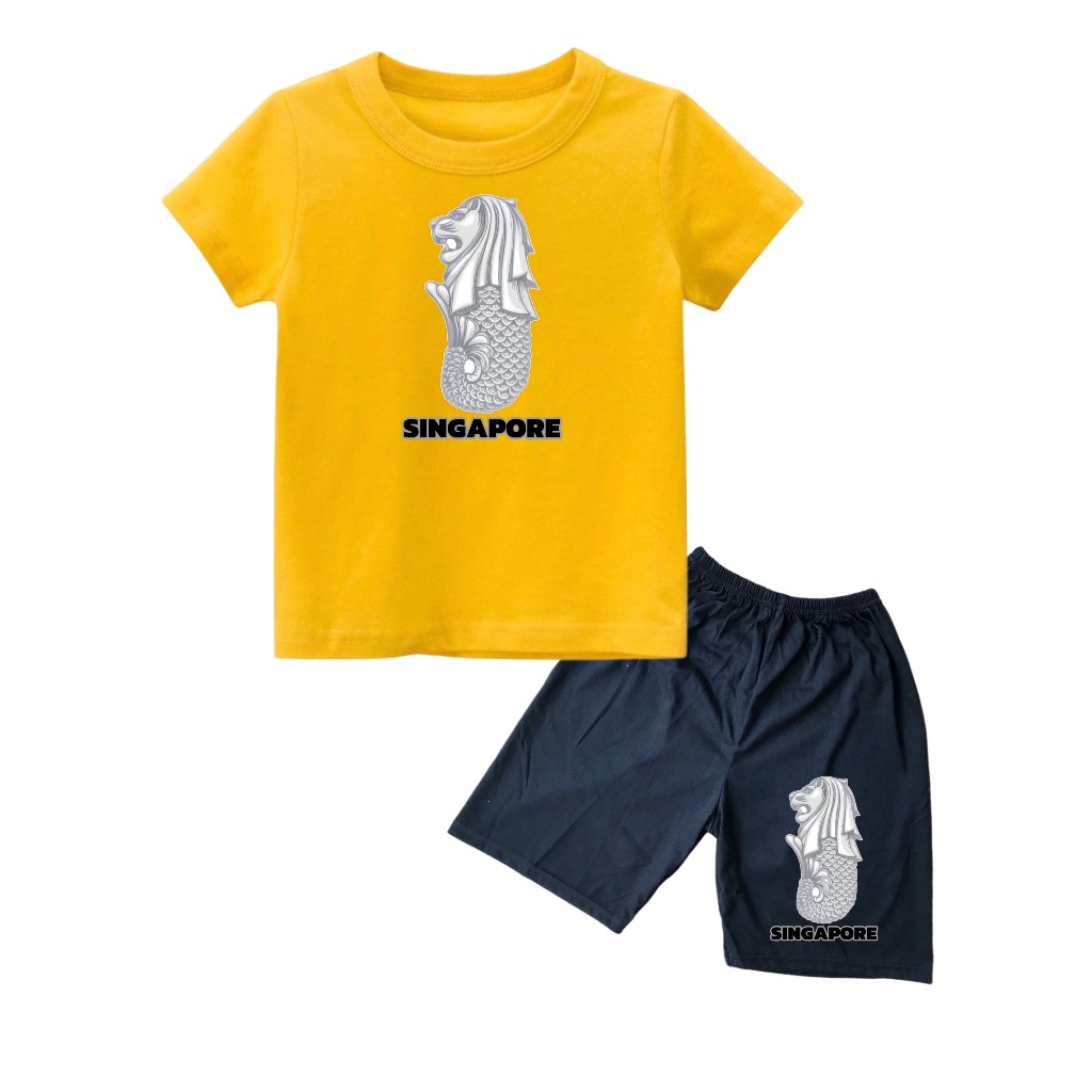Jual setelan kaos oblong dengan celana pendek anak usia 1-10tahun ...