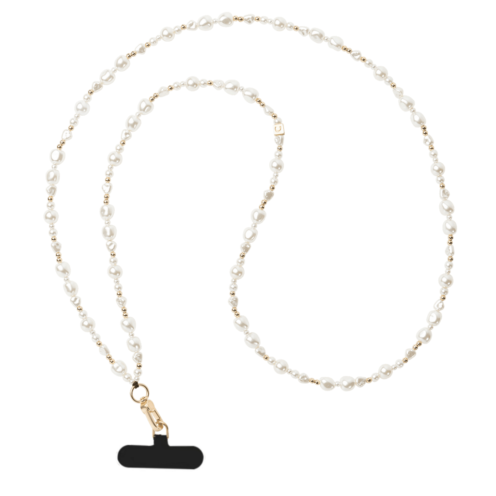 Jual High version CASETIFY Phone Charm chain handmade pearl beaded ...