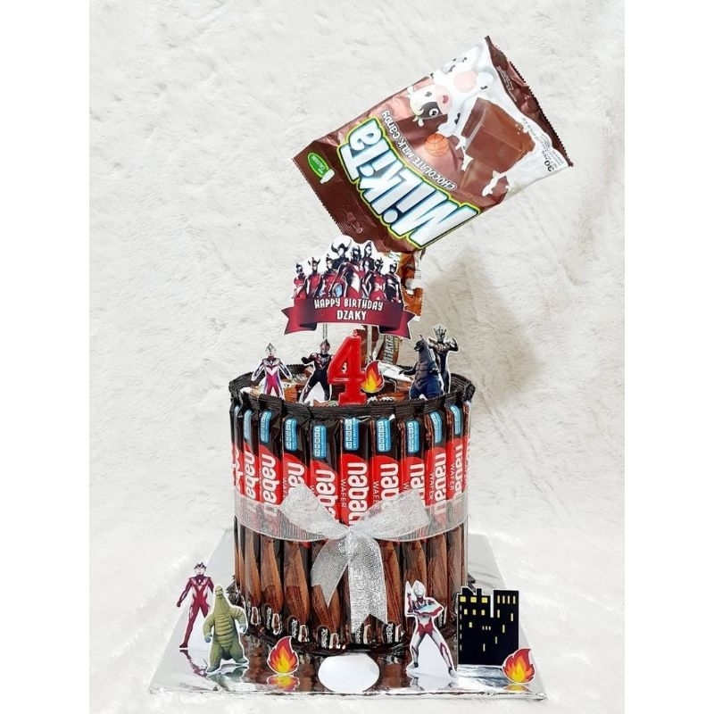 Jual Snack tower custom satu tingkat edisi warna coklat, nabati permen ...