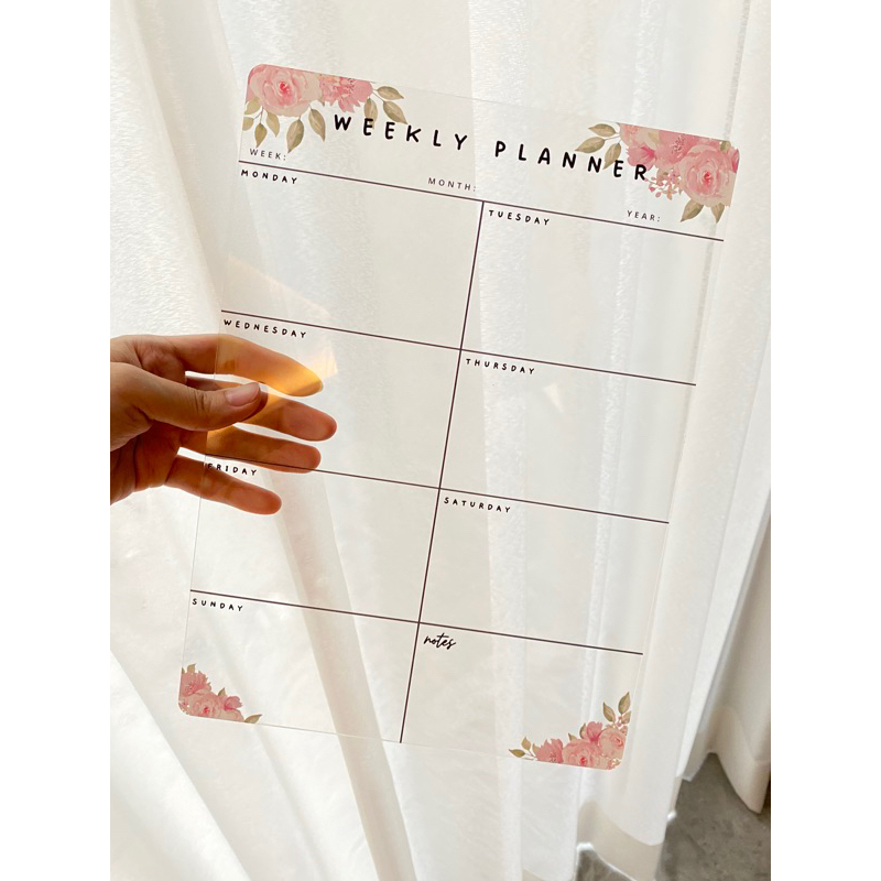 Jual [LANGSUNG KIRIM] Acrylic Planner UV PRINT A5 A4 A3 Akrilik Monthly ...