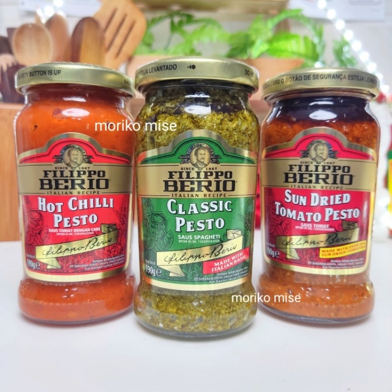 Jual classic PESTO basil paste basil pesto filippo berio italian pesto ...