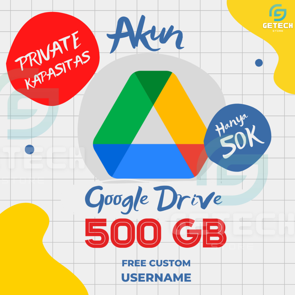 Jual Google Drive Unlimited Max 500 GB Private Storage Lifetime ...