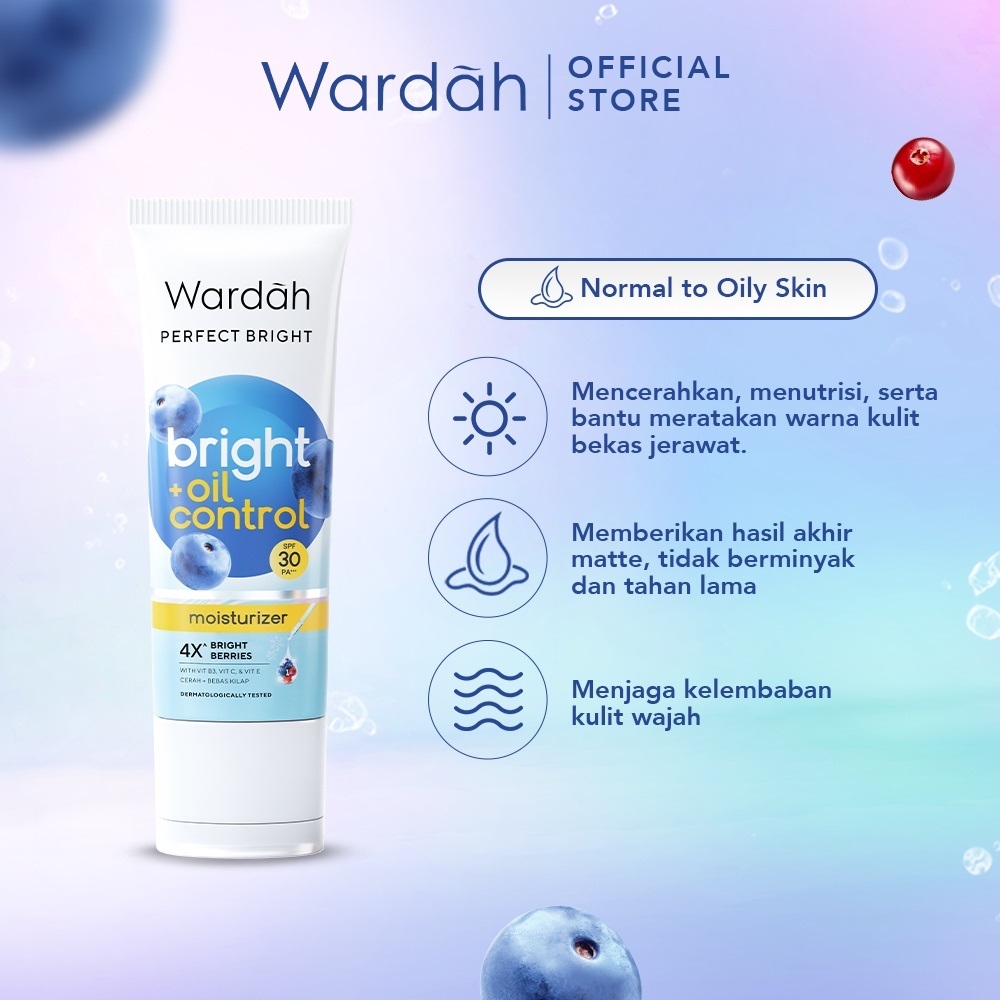 Jual Wardah Perfect Bright Moisturizer Bright+Oil Control SPF 30 PA+++ 20 ml | Pelembab Kulit ...