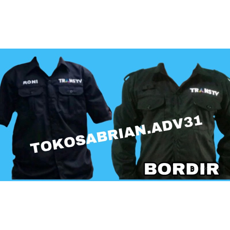 Jual Kemeja Trans TV Seragam Trans TV Full Bordir | Shopee Indonesia