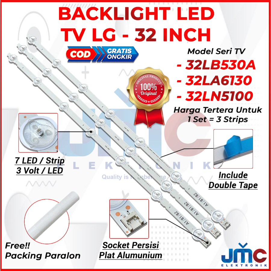 Jual BACKLIGHT TV LED LG 32 INCH 32LB530A 32LA6130 32LN5100-TA.ATIYLJD LAMPU LED BL 32IN 32 INC ...
