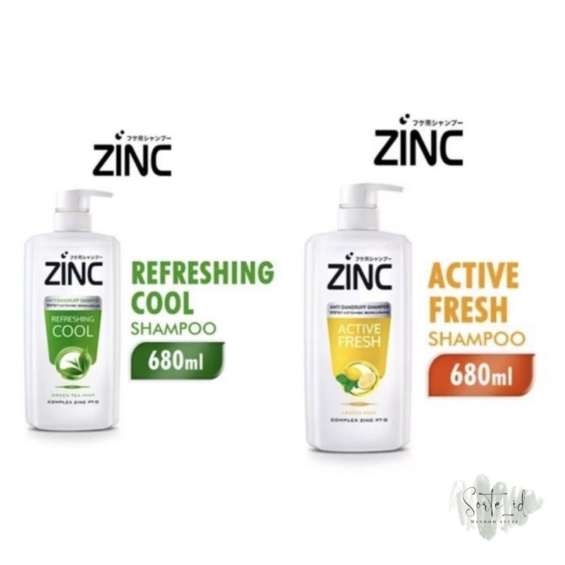 Jual Zinc Shampoo Active Fresh Lemon Mint Pump 680ml / Zinc Shampoo ...