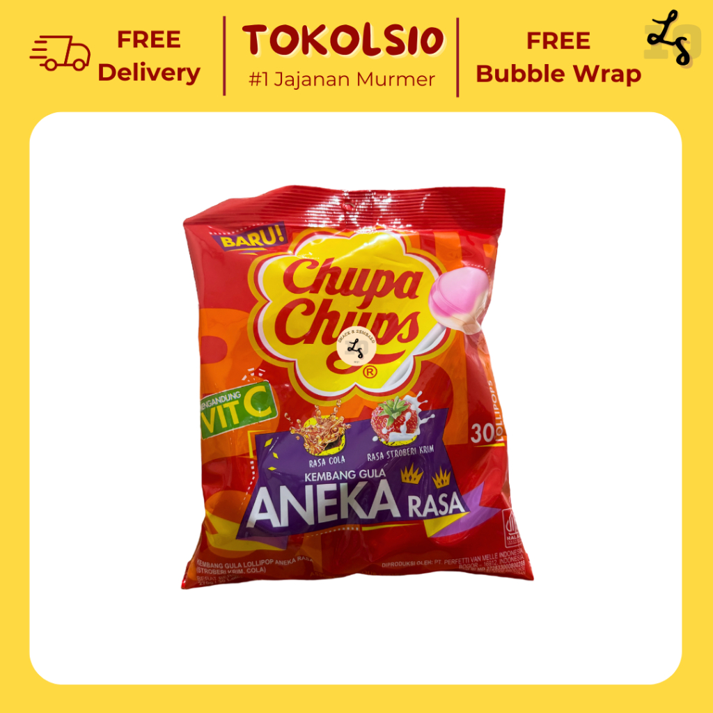 Jual Chupa Chups Big Babol Permen Lolipop Rasa Cola/Stroberi Krim Ecer ...