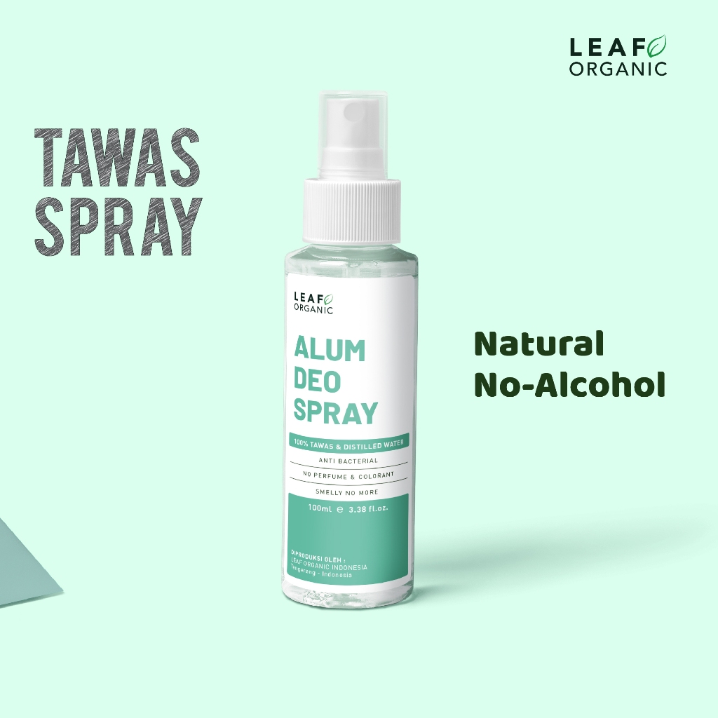 Jual Tawas Spray Leaf Organic Natural Alum Deodorant Alami 100ml ...