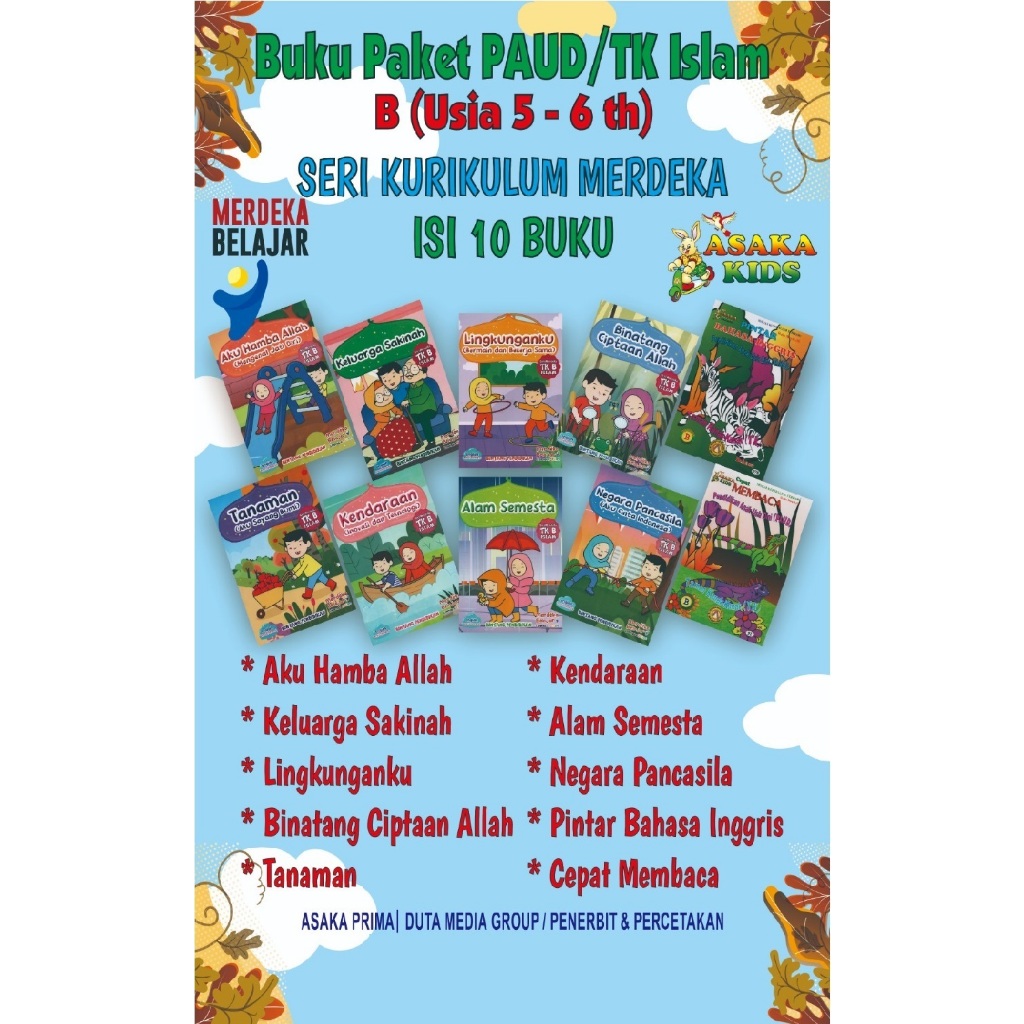 Jual Paket Buku Kurikulum Merdeka PAUD / TK Usia 5-6 Tahun - Semester 1 & 2 | TA 2024 Terbaru ...