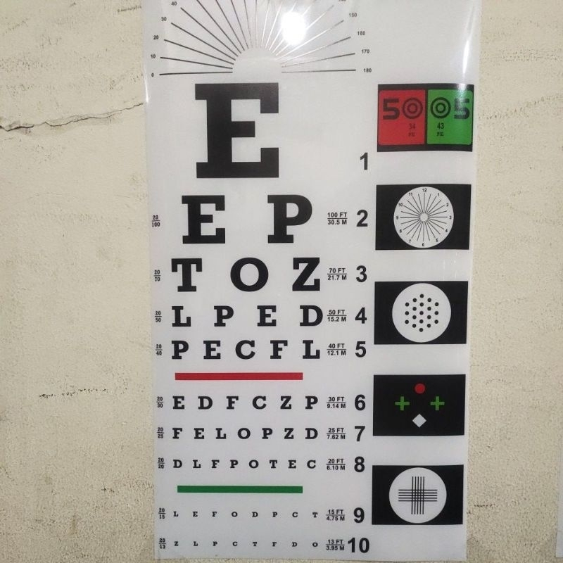 Jual Snellen chart huruf 6M/kertas film/kilat/30 x 55 cm | Shopee Indonesia