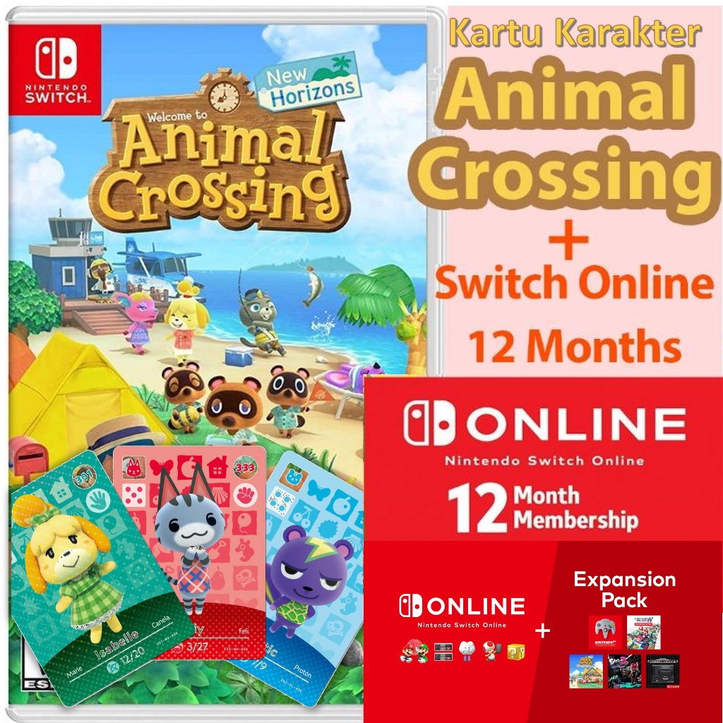 Jual Kartu Animal Crossing Nintendo Online Card | +NSO Nintendo Switch ...
