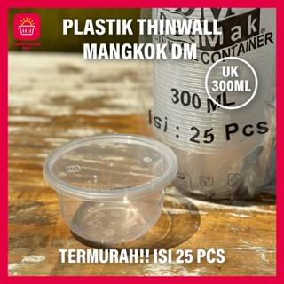 Jual THINWALL MANGKOK ISI 25 PCS MANGKUK PLASTIK BULAT DATAR Thinwall Bowl Round DM LIBRA ...
