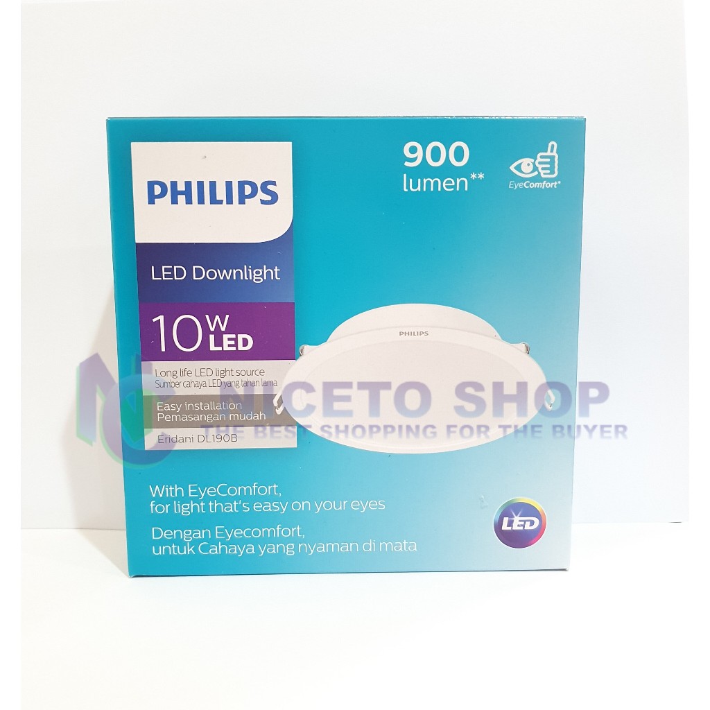 Jual Downlight Philips Eridani DL190B 10W Watt LED8 D125 6500K | Shopee Indonesia
