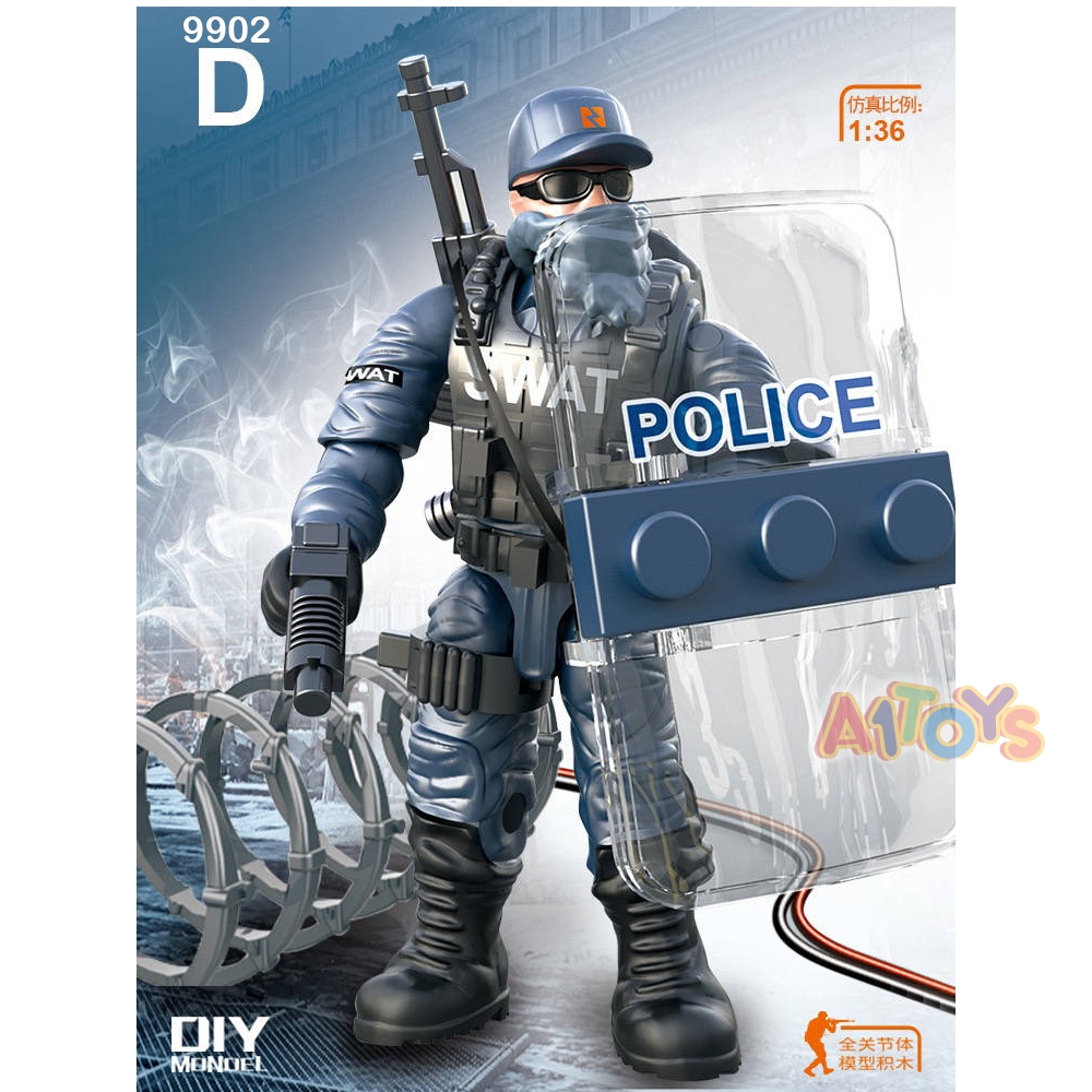 Jual Mainan tentara perang miniatur police set mini figure tenatar WW2 ...
