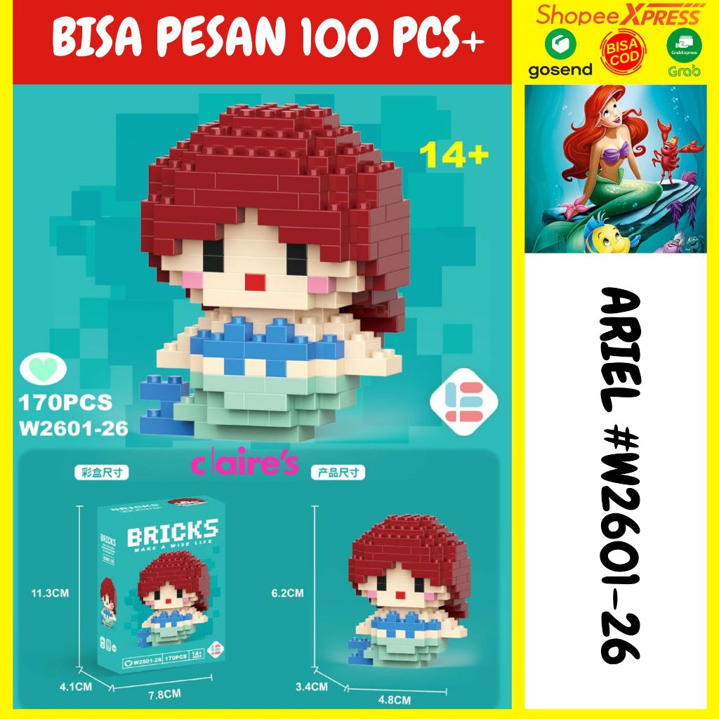 Jual BRICS BALOK SUSUN TERLENGKAP [CLAIRETOYS ]DINSEY , SPONGEBOB , SANRIO , SEMUA CARTOON ADA ...