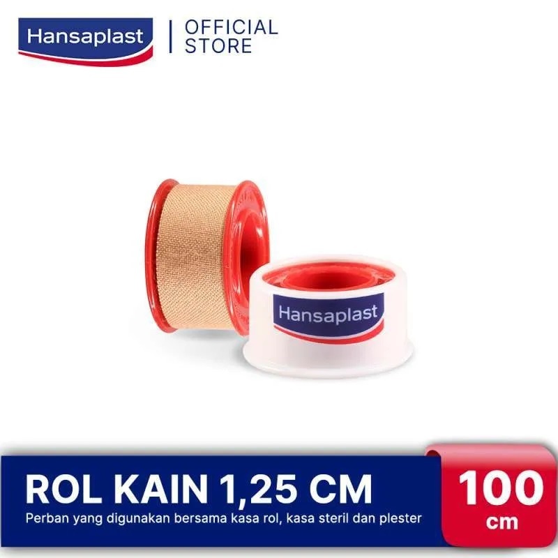 Jual HANSAPLAST PLESTER KAIN ROL 1.25cm x 1M SERBAGUNA ROLL MEREKAT ...