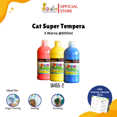 Jual GRAFIE Cat Finger Painting Anak Washable Poster Paint 3 Color ...
