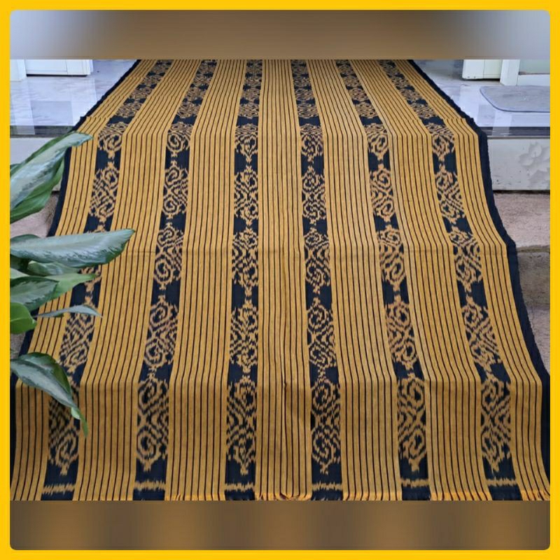 Jual Tenun Blanket Asli Kain tenun warna coklat tua mix hitam kain ...